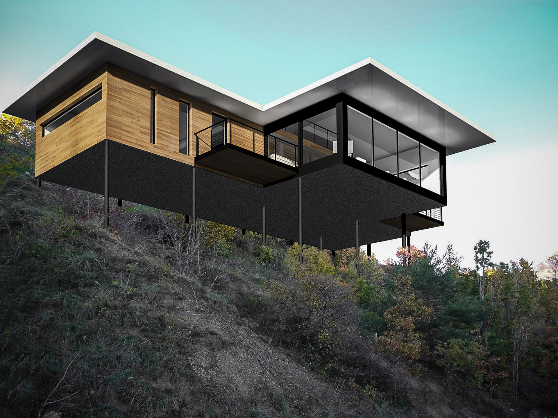 Maison sur pilotis avec vue panoramique | NaturARCH | Architecture Durable